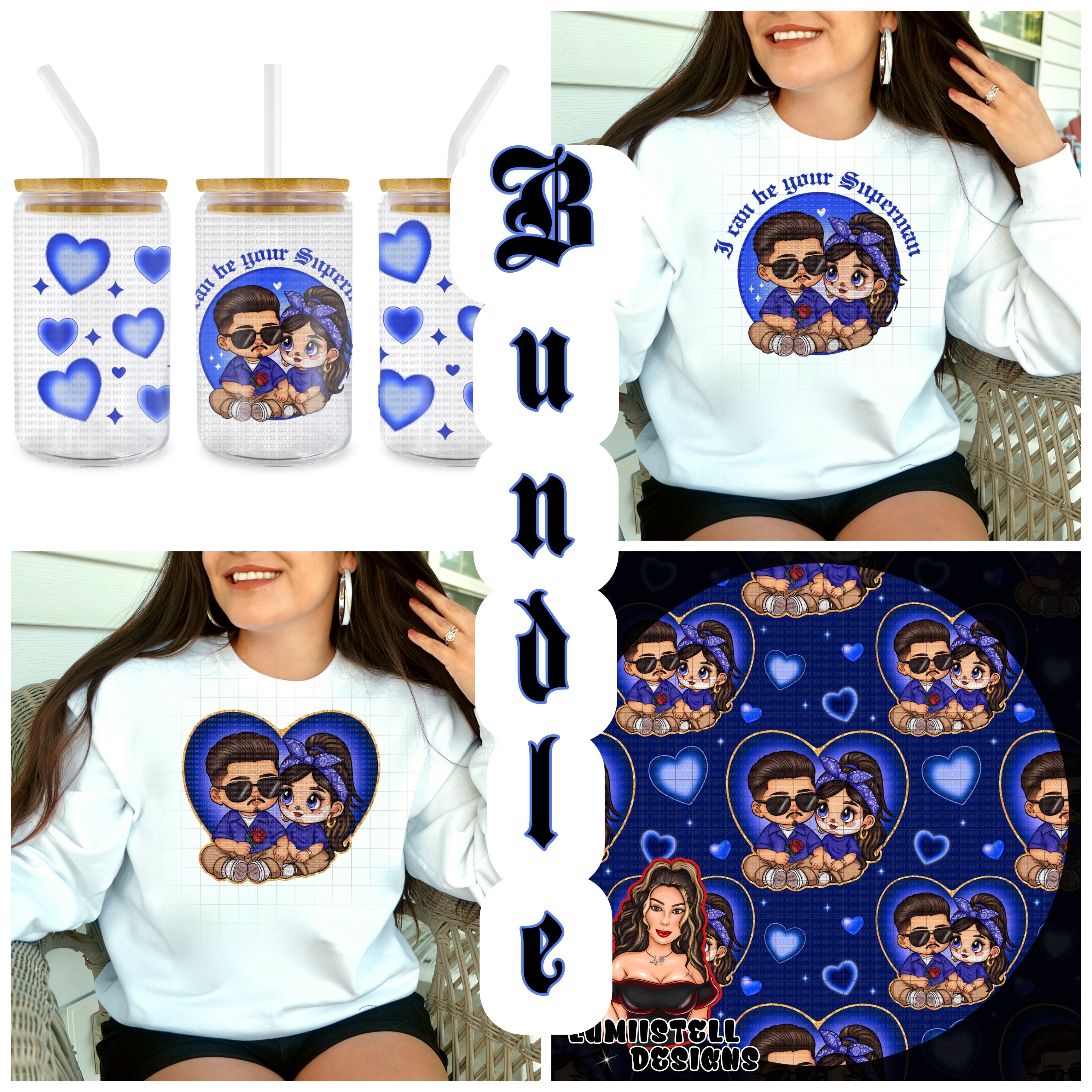 PM Chicano Couple Blue Bundle – LumiistellDesigns